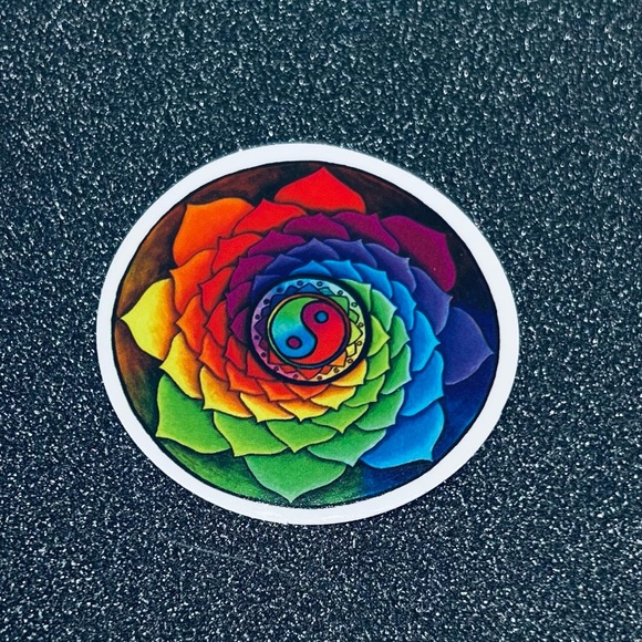 Hand Crafted | Accessories | Yin Yang Lotus Hippie Trippy Psychedelic ...